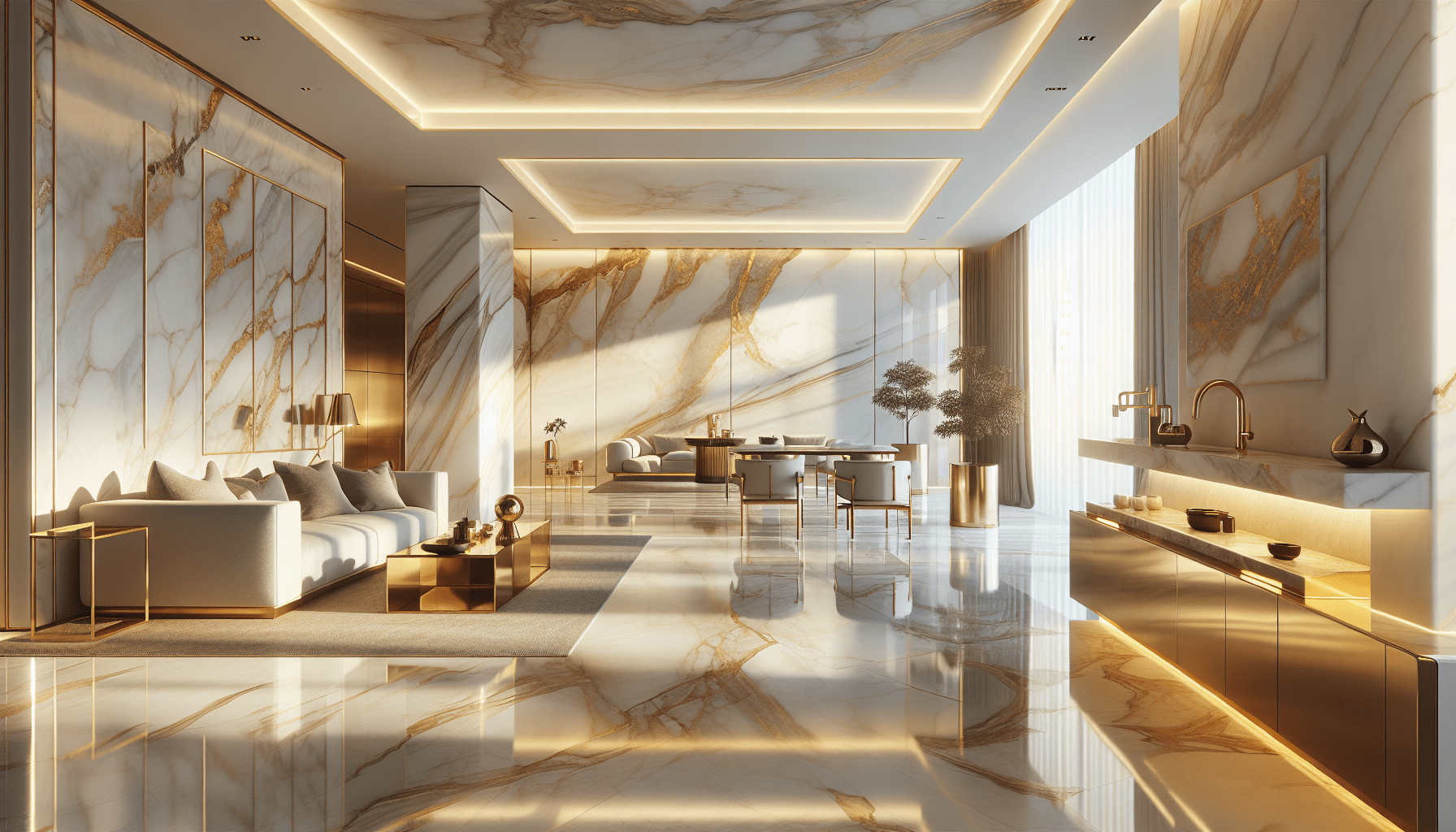 Elevate Spaces with Calacatta Borghini Gold Marble Solutions – Zicana Boutique