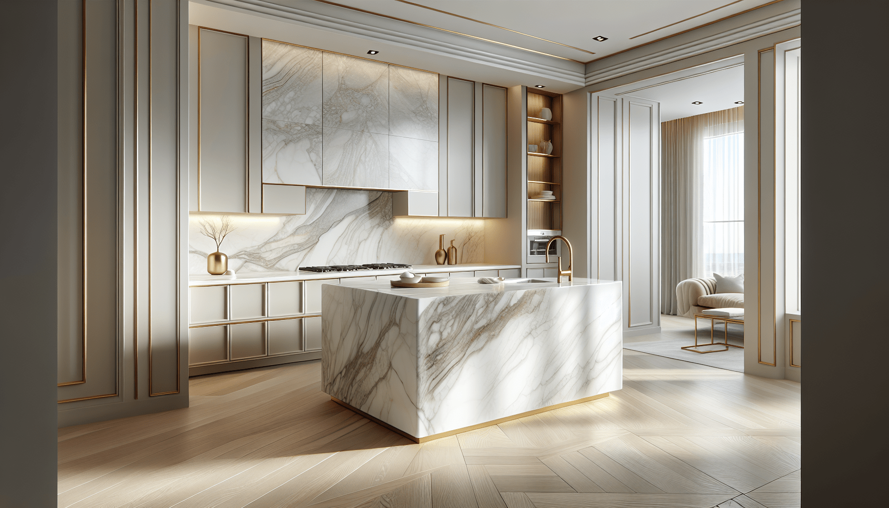 Calacatta Abezzo Quartz Countertops: Timeless Elegance for Luxury Inte ...