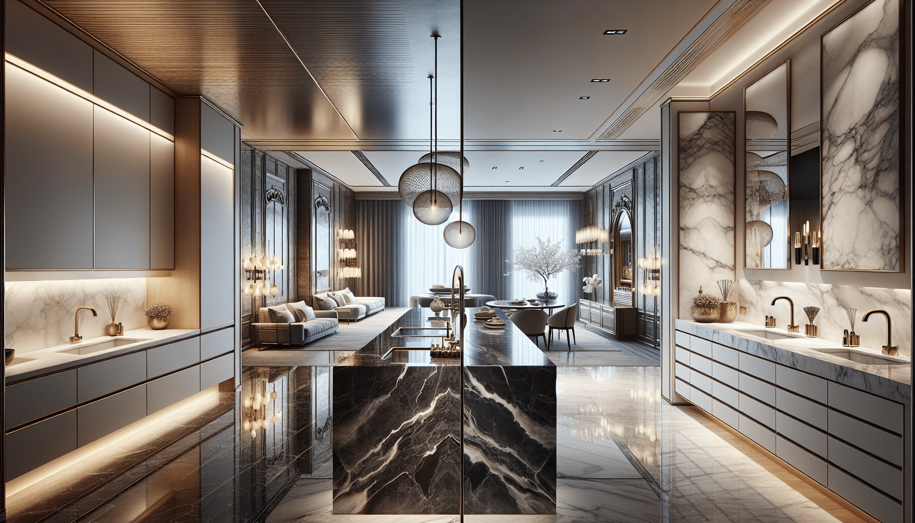Choosing Quartz vs Carrara Marble for Luxury Interiors – Zicana Boutique