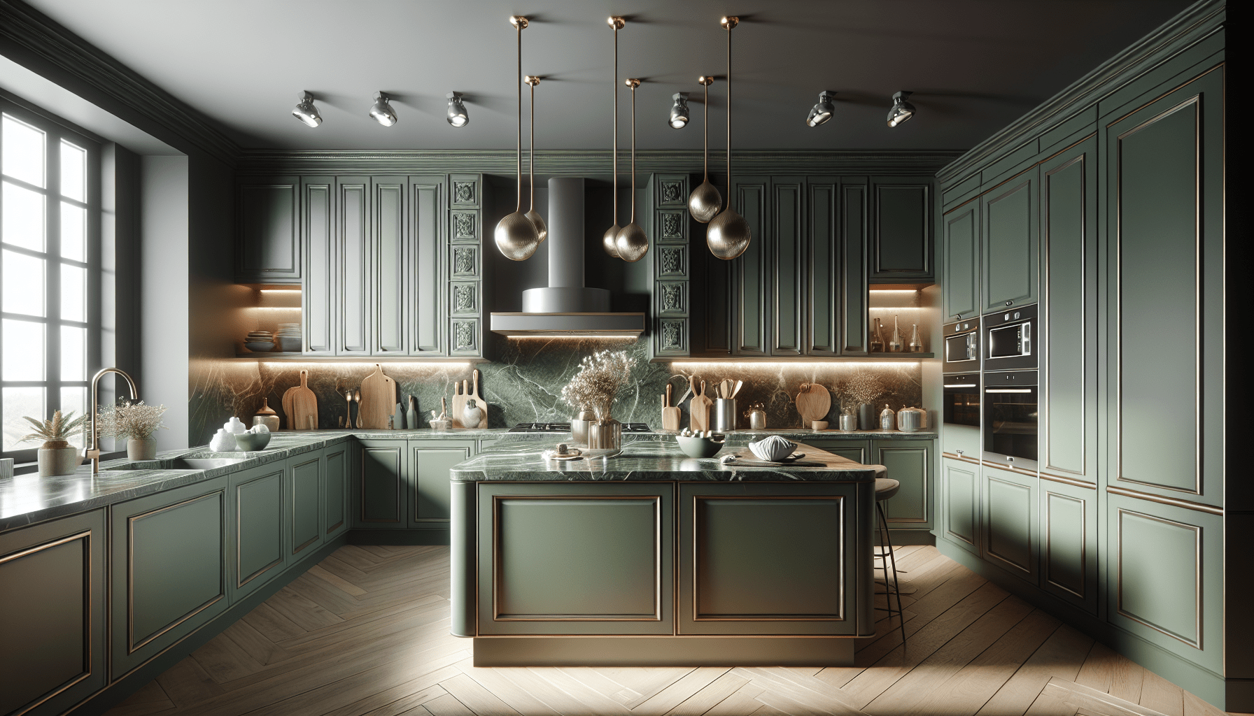 Designing Luxury: Green Cabinets with Granite Countertops Ideas – Z ...