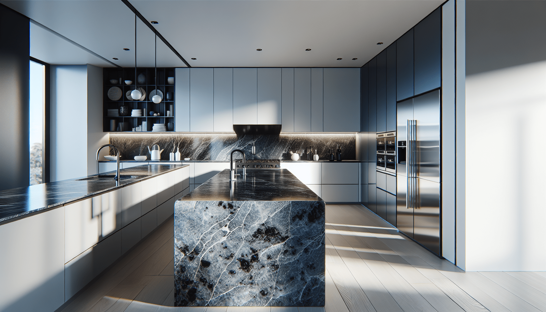 Elegance and Durability: Blue Black Granite Countertops for Modern Hom ...