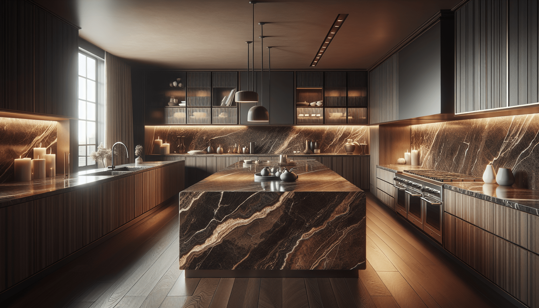 Elegance and Durability: Dark Brown Marble Countertops Guide – Zicana ...