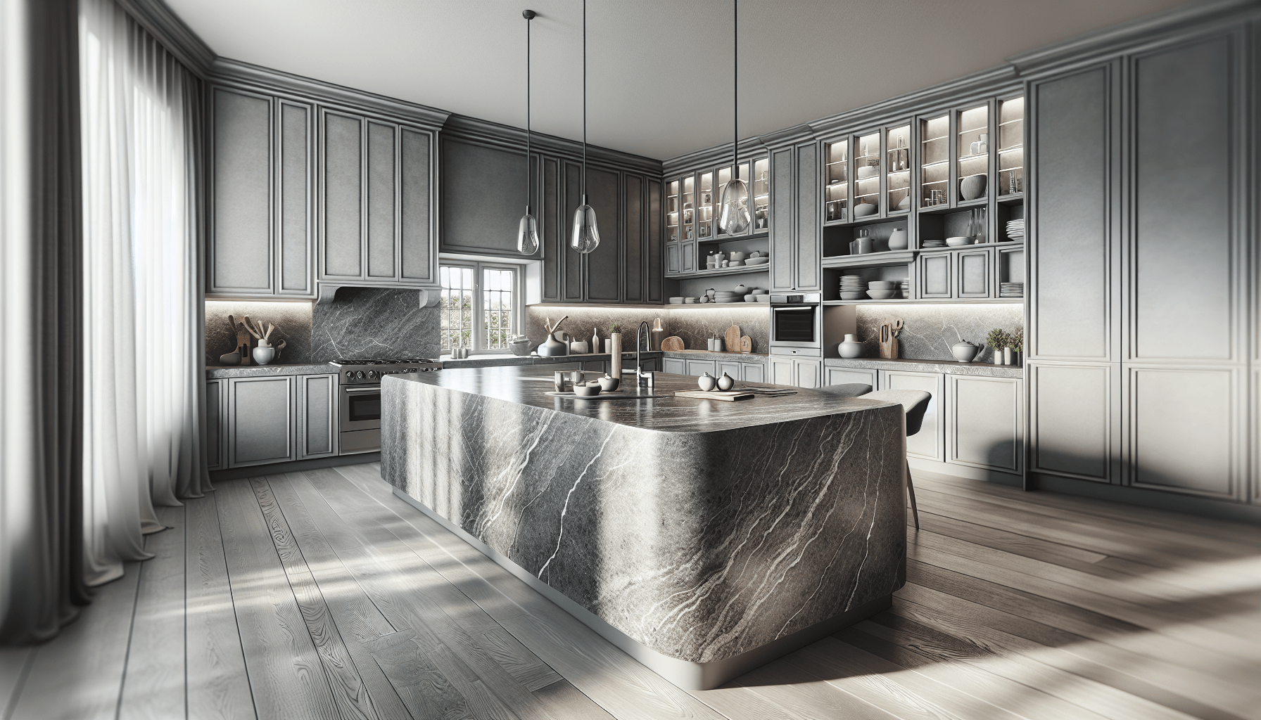 Elegance Defined: Solid Grey Granite Countertops for Stylish Interiors ...