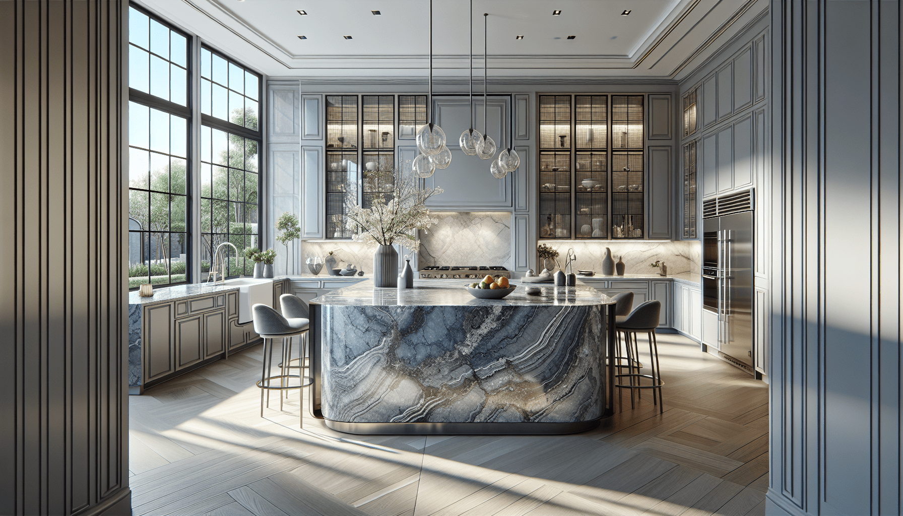 Elegant Blue Grey Quartz Countertops: Elevate Home Interiors Today ...