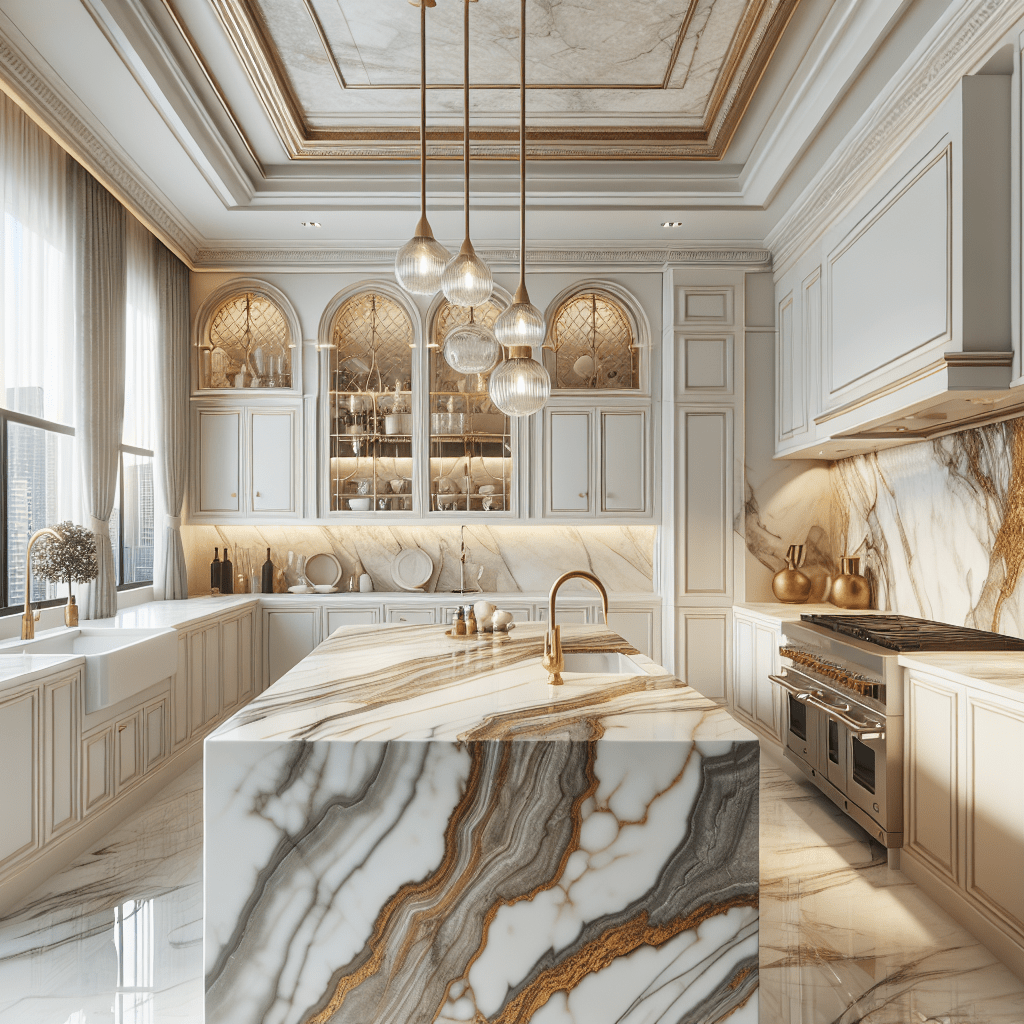 Elegant Calacatta Gold Marble Countertops for Luxury Spaces – Zicana ...