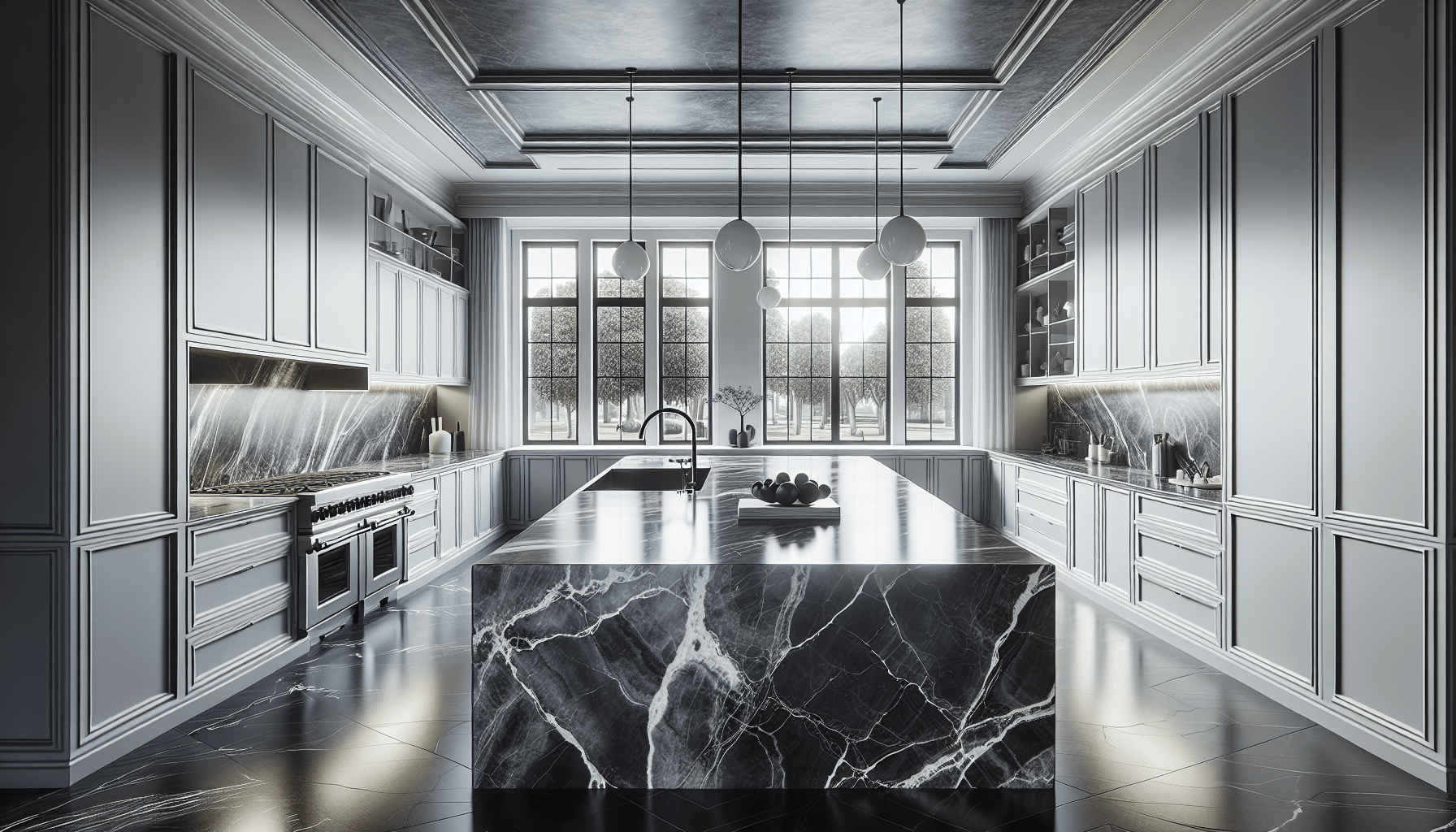 Elegant Dark Grey Marble Countertops: Timeless Sophistication for Luxu ...