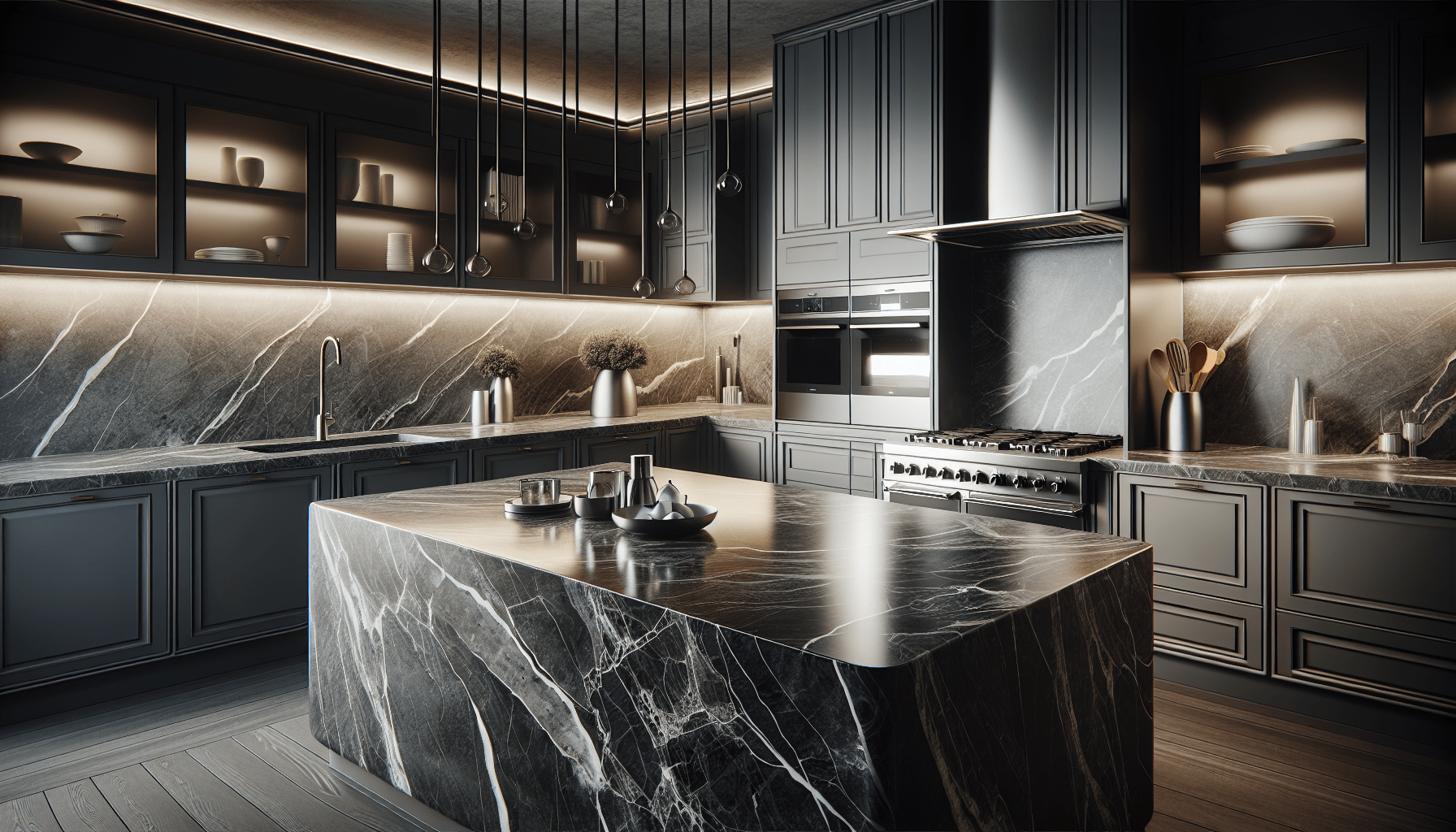 Elegant Dark Marble Countertops: Enhance Aesthetic for Home and Trade ...