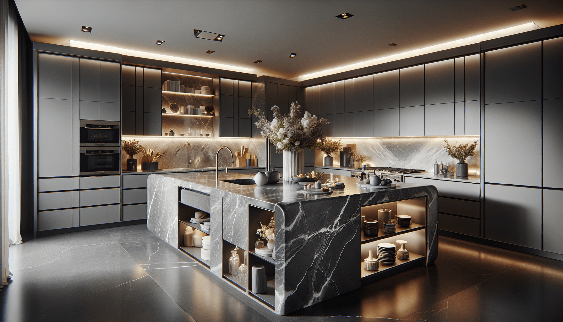 Elegant Gray Marble Kitchen Countertops: Ultimate Guide for Designers ...