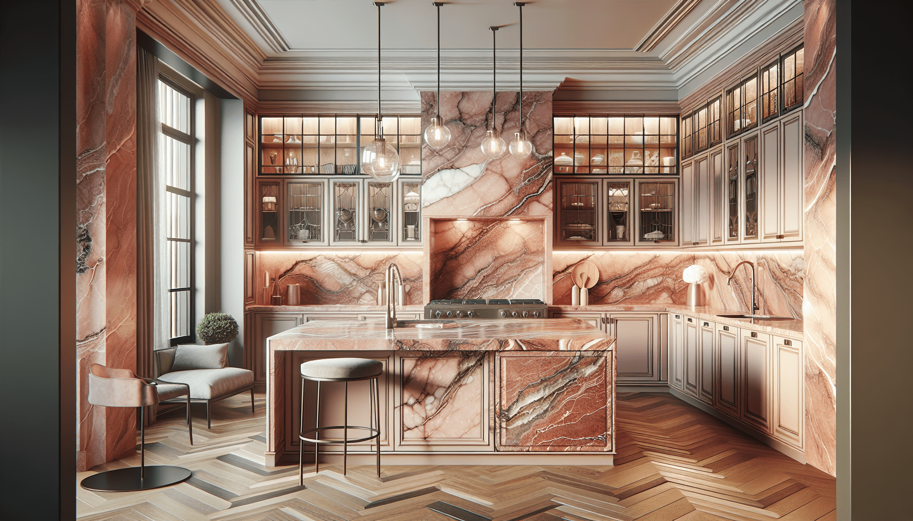 Elegant Pink Quartzite Countertops: Enhance Luxury Homes & Designs ...