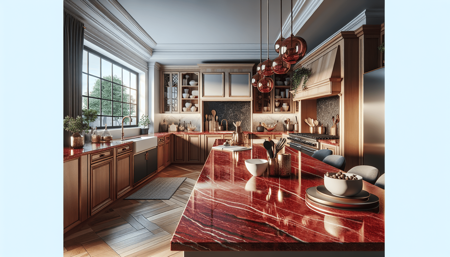 Elegant Red Quartz Countertops: Elevate Your Design Masterpiece ...