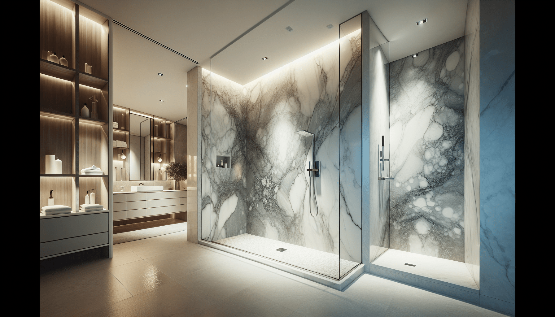 Elevate Bathrooms with Showstopping Quartz Shower Walls for Luxury Spa ...