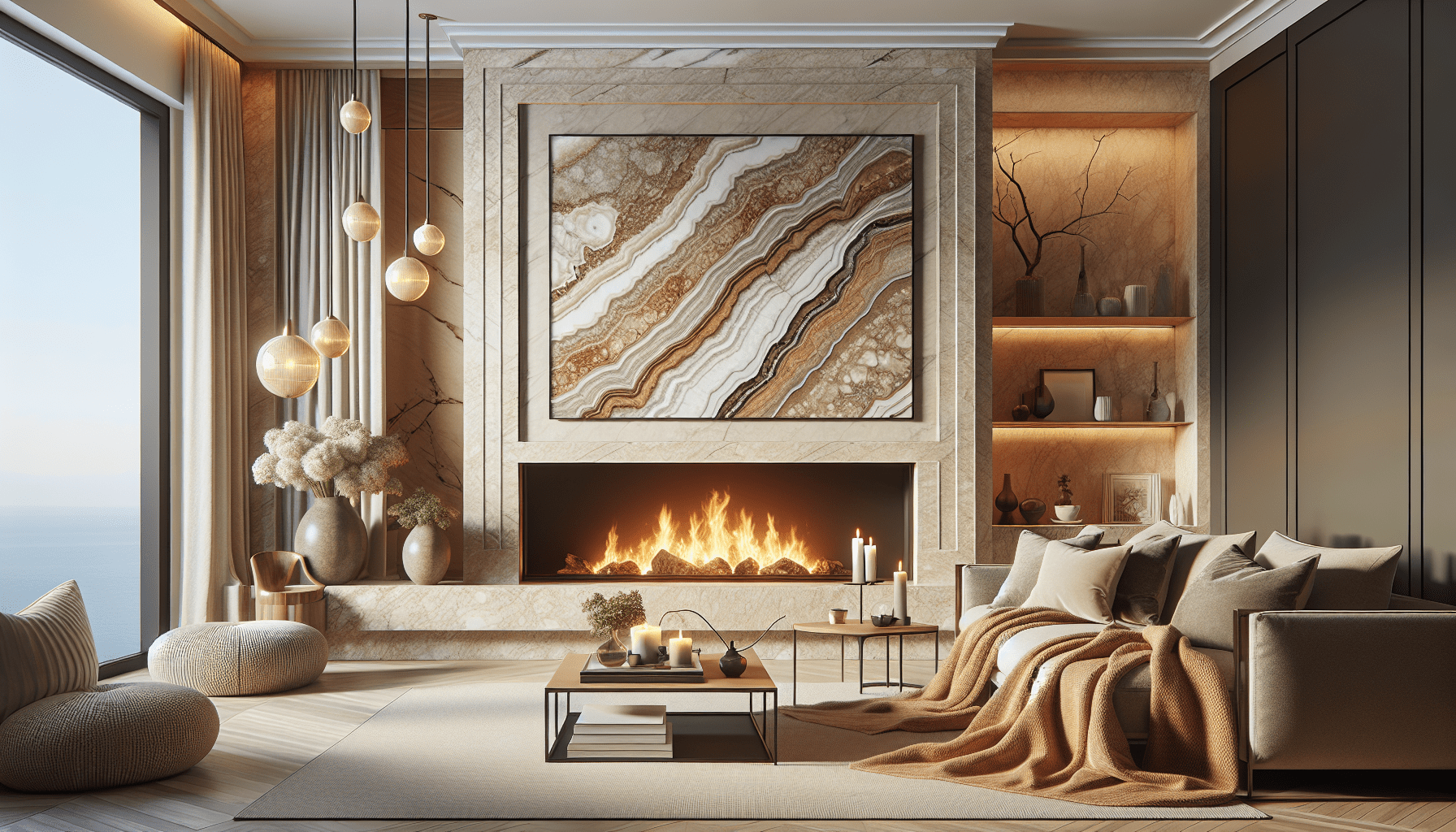 Elevate Home Warmth: Inspiring Cambria Quartz Fireplace Design Ideas ...