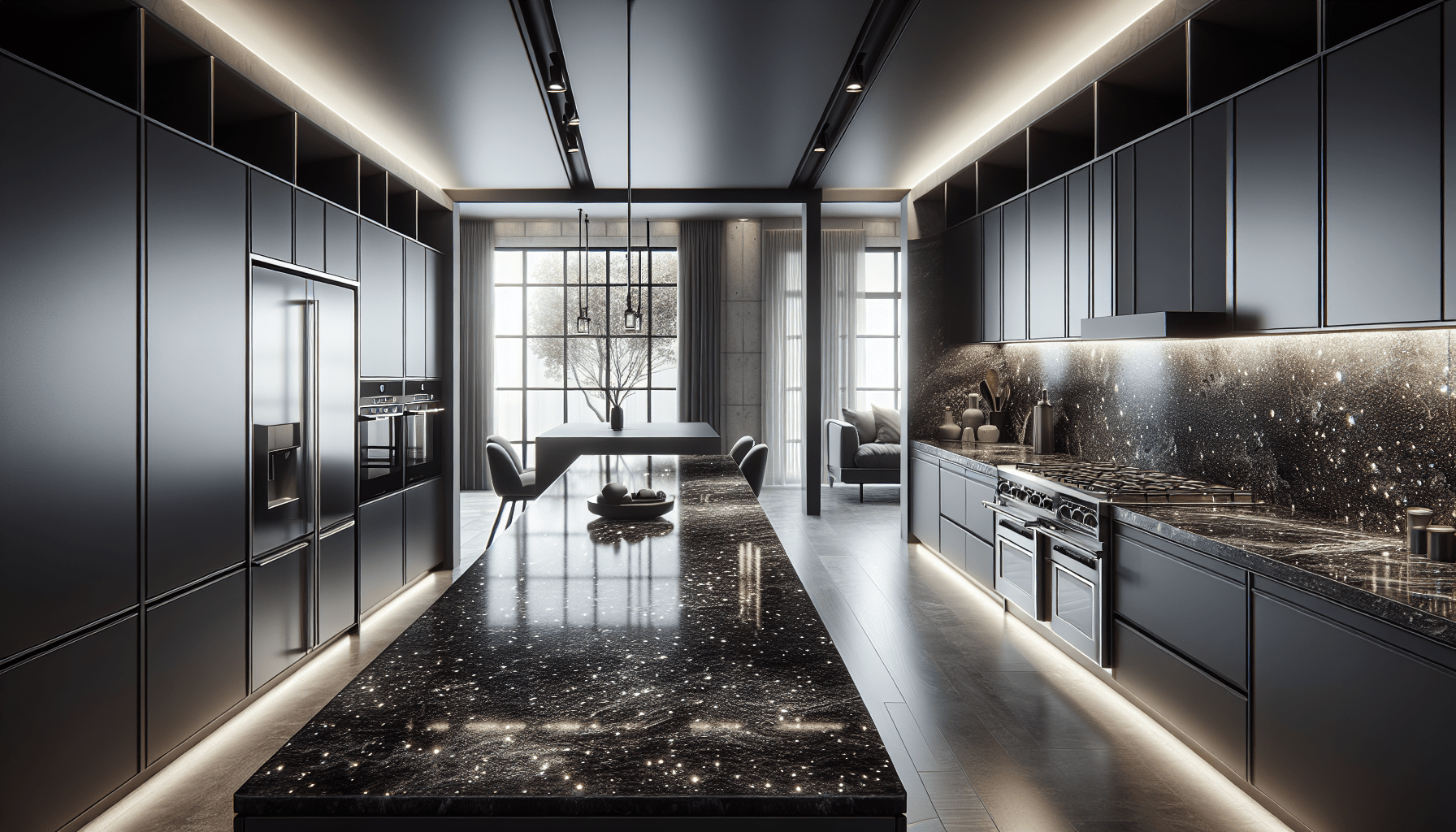 Elevate Interiors with Luxurious Black Cosmic Granite Countertops ...