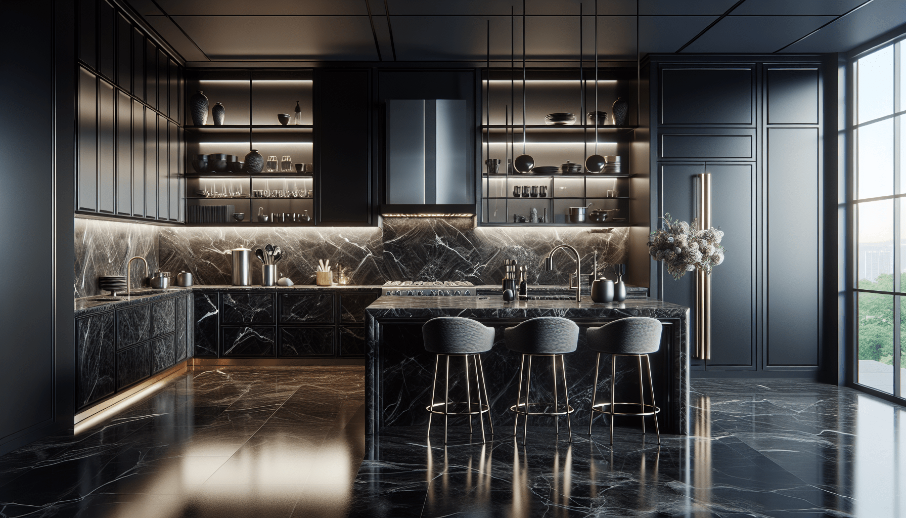 Elevate Interiors with Luxurious Black Marble Cabinets – Zicana Boutique