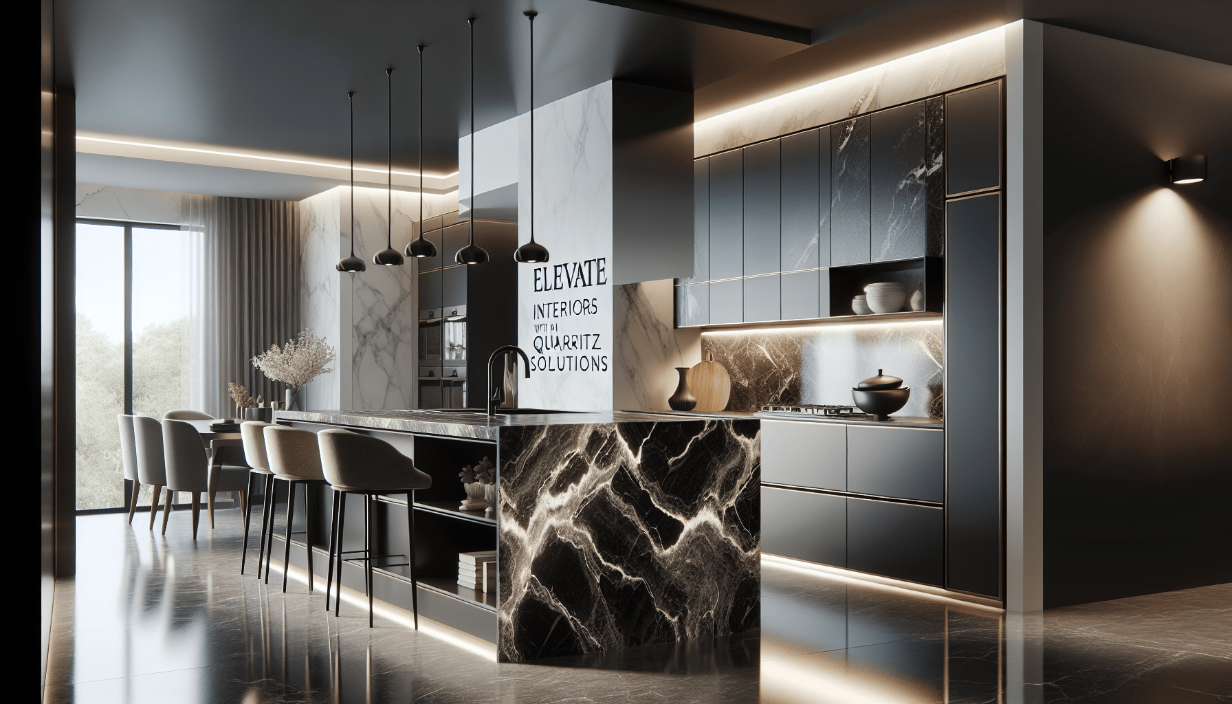 Elevate Interiors with Luxurious Black Marble Quartz Solutions – Zicana ...