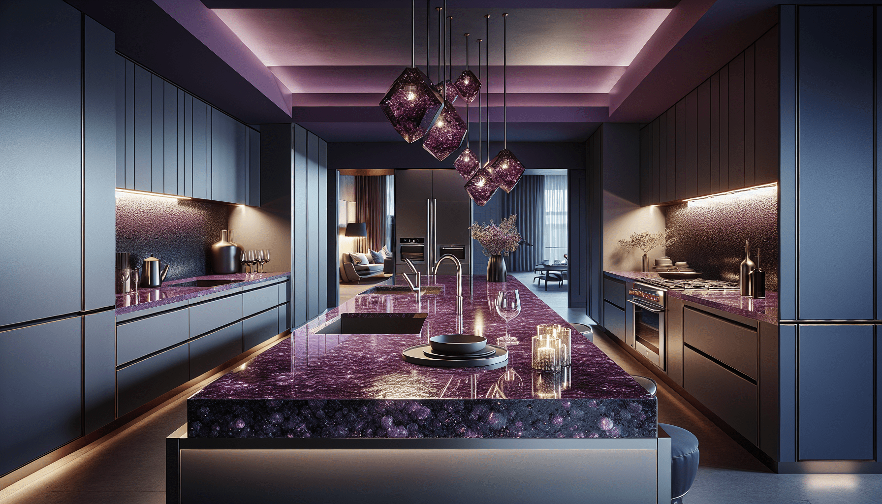 Elevate Interiors with Stunning Purple Quartz Countertops – Zicana Boutique