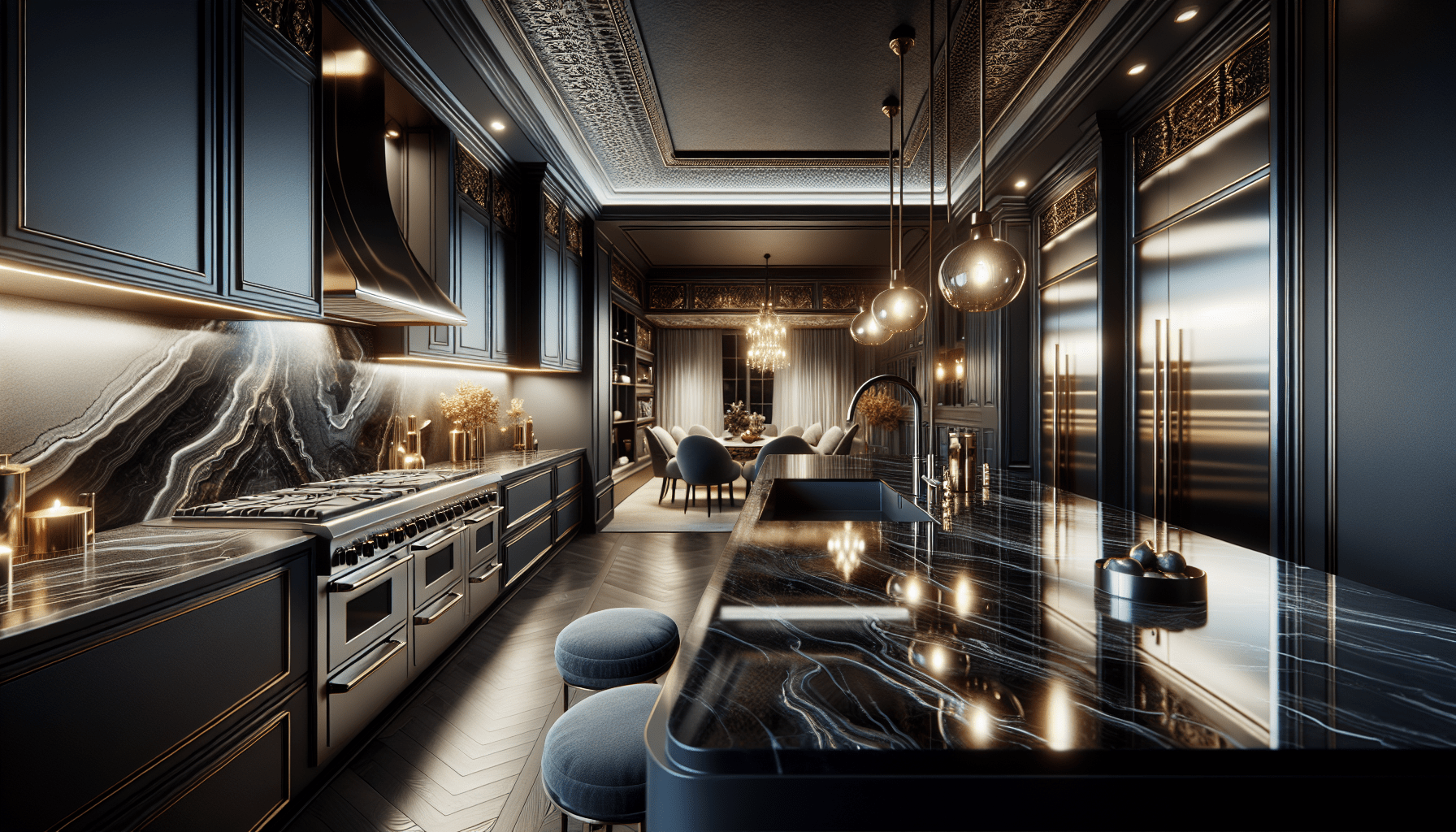 Elevate Kitchens: Black Titanium Granite Countertops for Luxury Homes ...