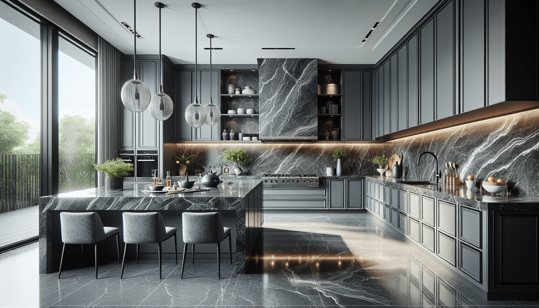 Elevate Kitchens with Luxurious Grey Granite Countertops – Zicana Boutique