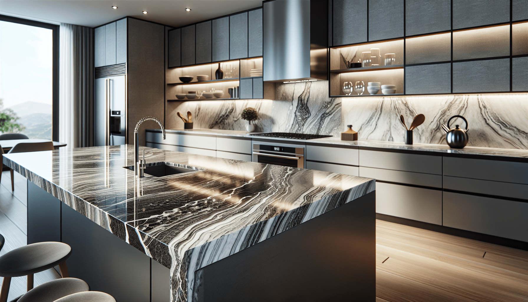 Elevate Spaces: Granite Countertop Waterfall Edge Elegance & Function ...