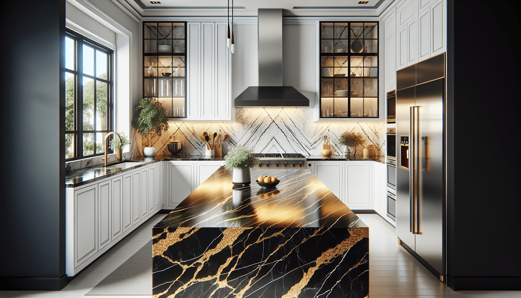 Elevate Spaces with Black Gold Granite Countertops – Z Boutique by ...