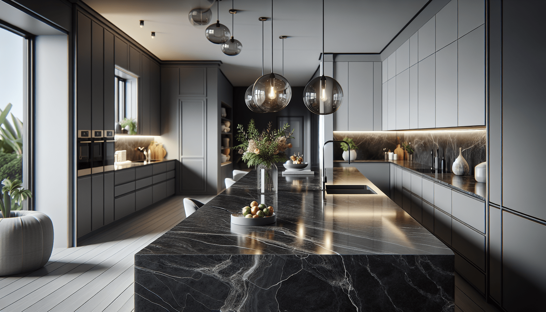 Elevate Spaces with Dark Gray Quartz Countertops – Zicana Boutique