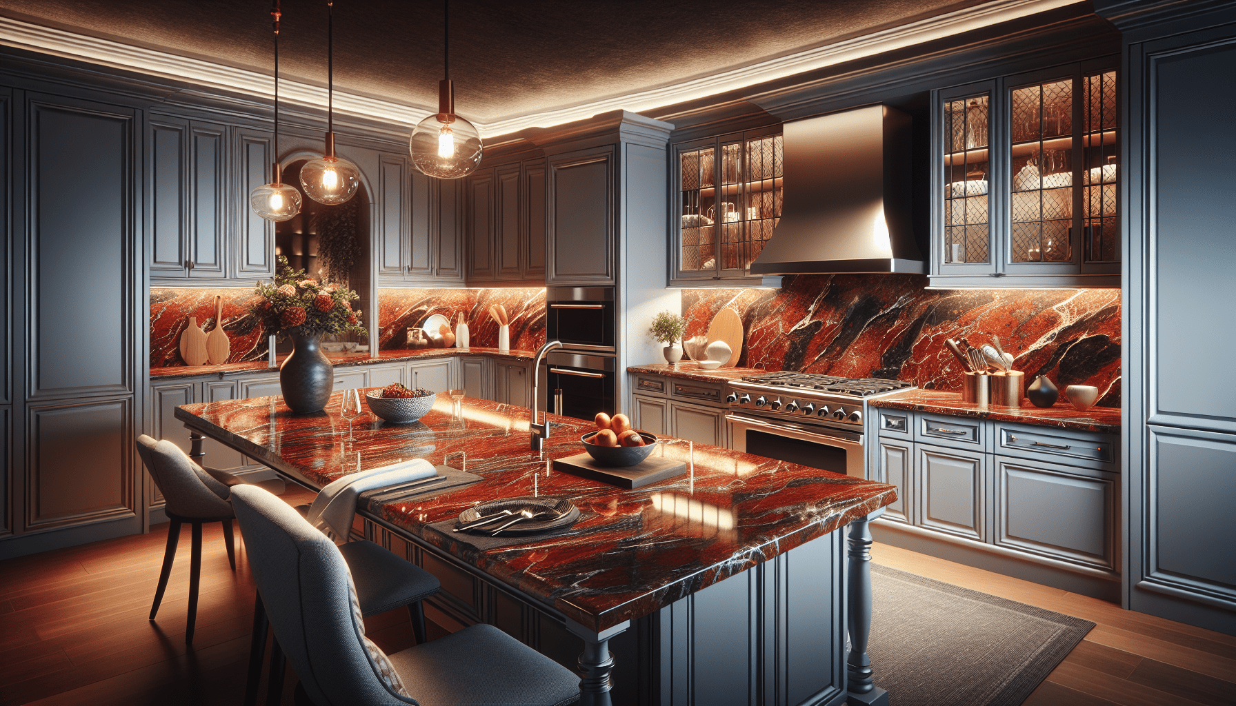 Elevate Spaces with Elegant Red Granite Countertops – Zicana Boutique