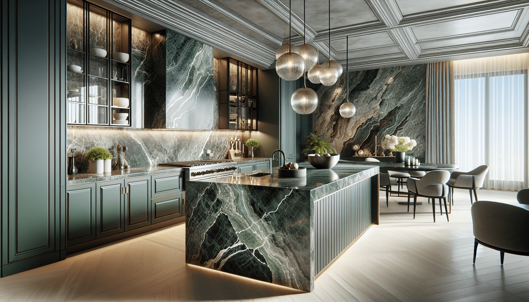 Elevate Spaces with Exquisite Green Quartzite Slab Solutions – Zicana ...