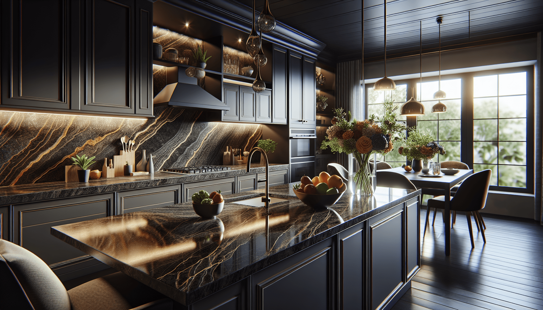 Elevate Spaces with Luxurious Dark Granite Countertops – Zicana Boutique