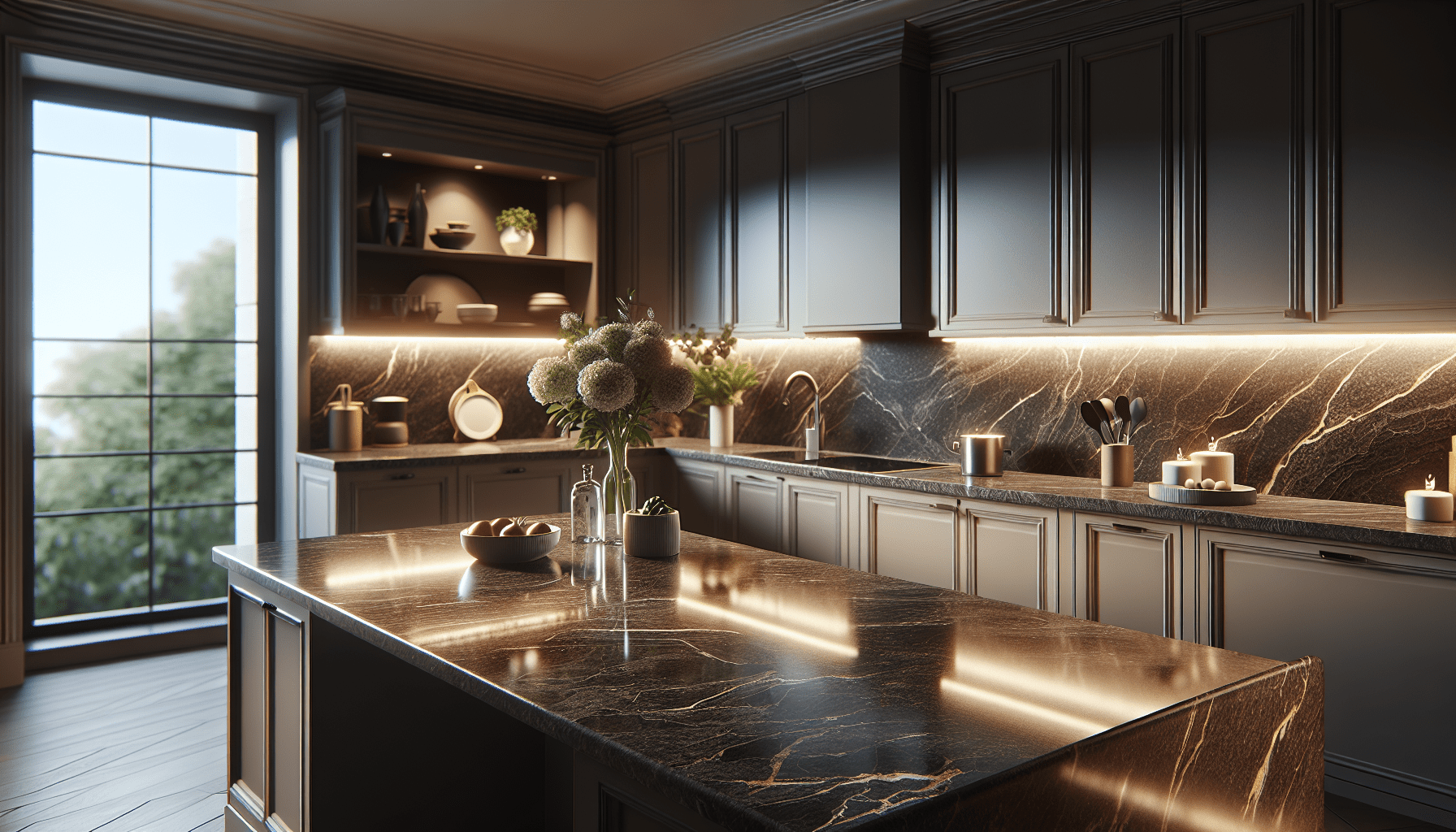 Elevate Spaces with Luxurious Dark Granite Countertops – Zicana Boutique