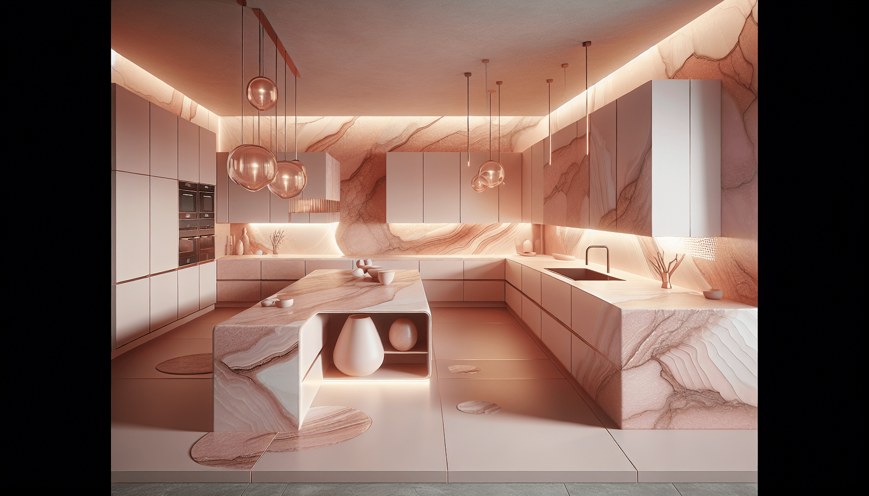 Elevate Spaces with Luxurious Pink Stone Countertops – Zicana Boutique