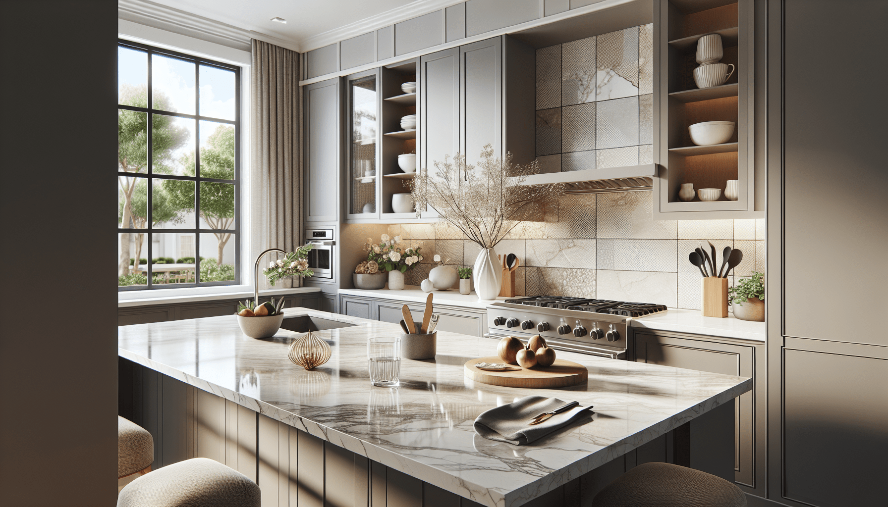 Elevate Your Space: Quartz Countertops with Tile Backsplash Ideas ...