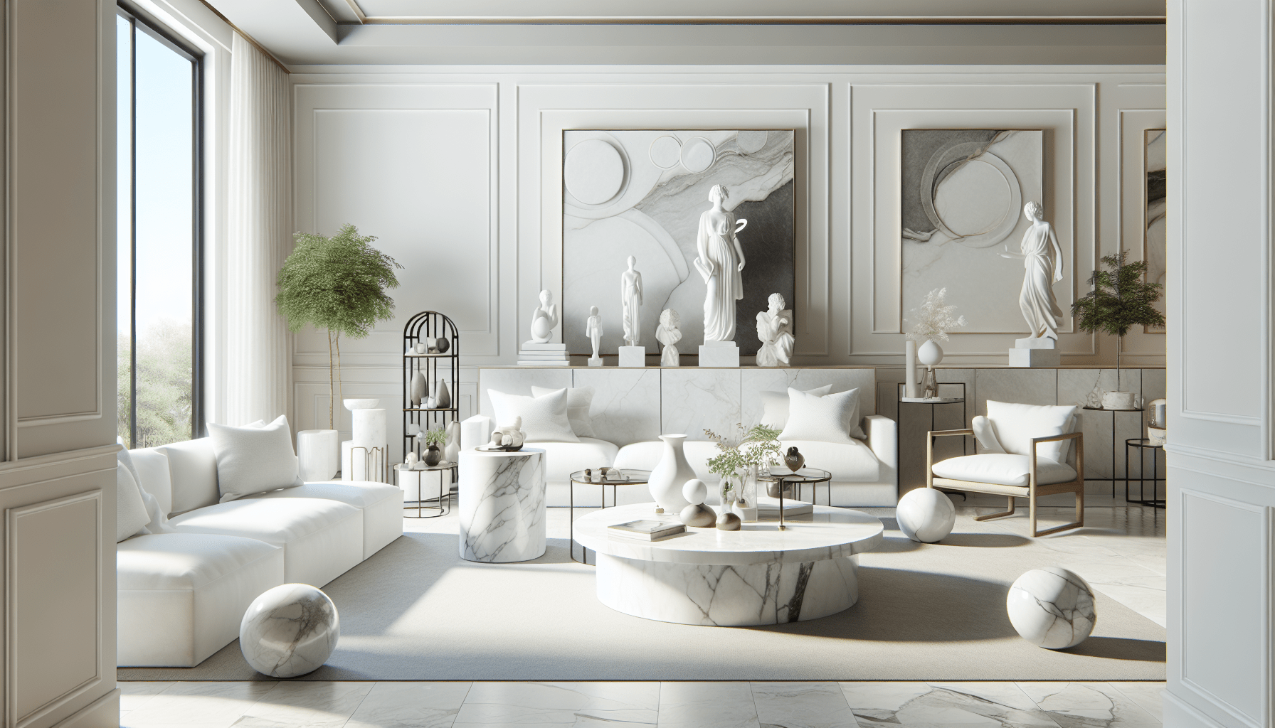 Elevate Your Space with Timeless White Marble Design Ideas – Zicana ...