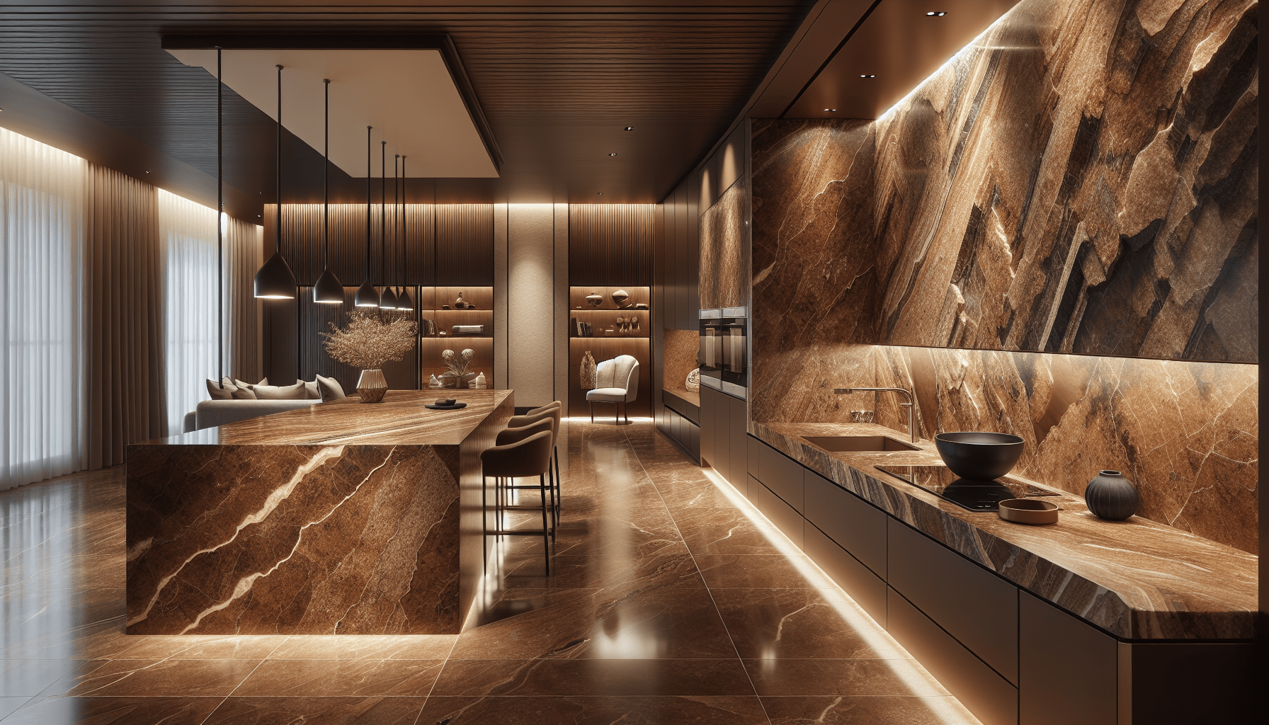 Enhance Interiors with Luxurious Brown Quartzite Stone – Zicana Boutique