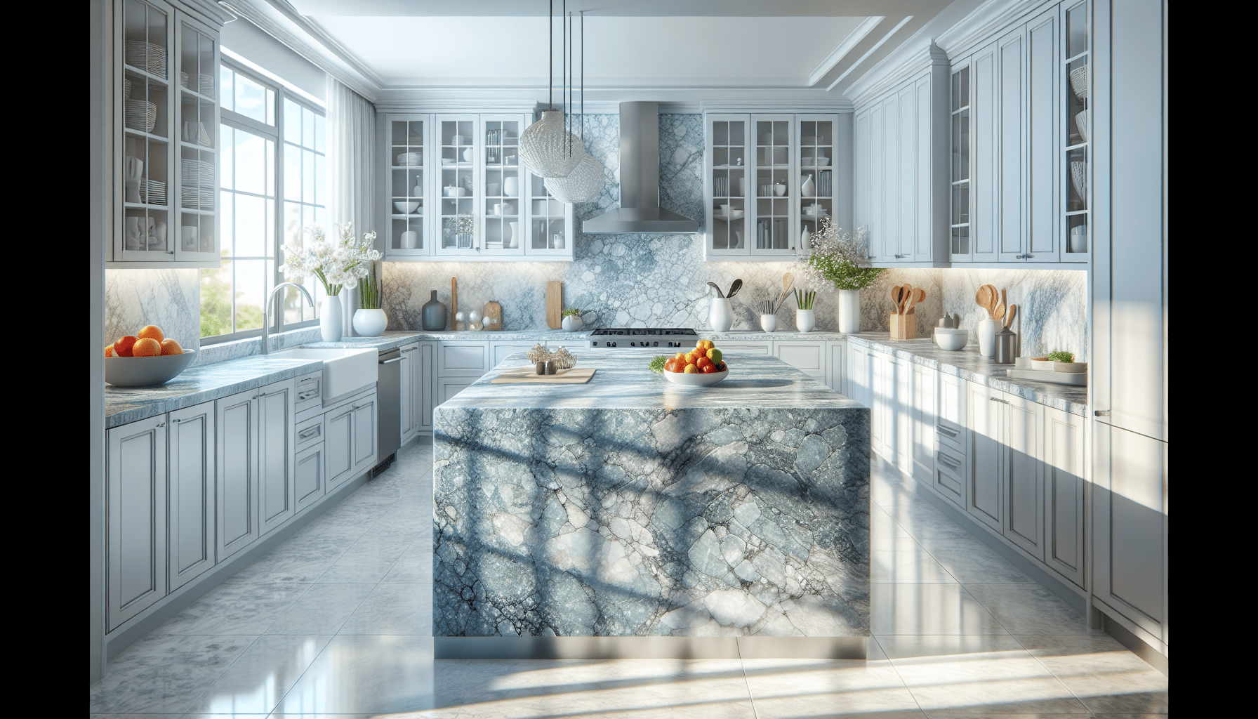 Enhance Spaces with Light Blue Granite Countertops – Zicana Boutique