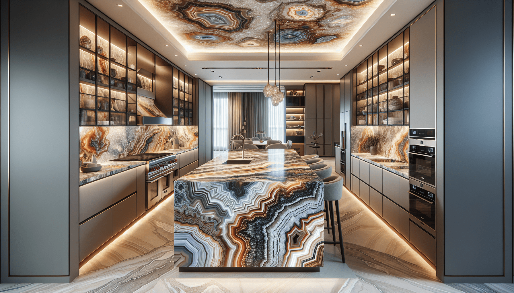 Enhance Spaces with Luxurious Agate Slabs Countertops – Zicana Boutique