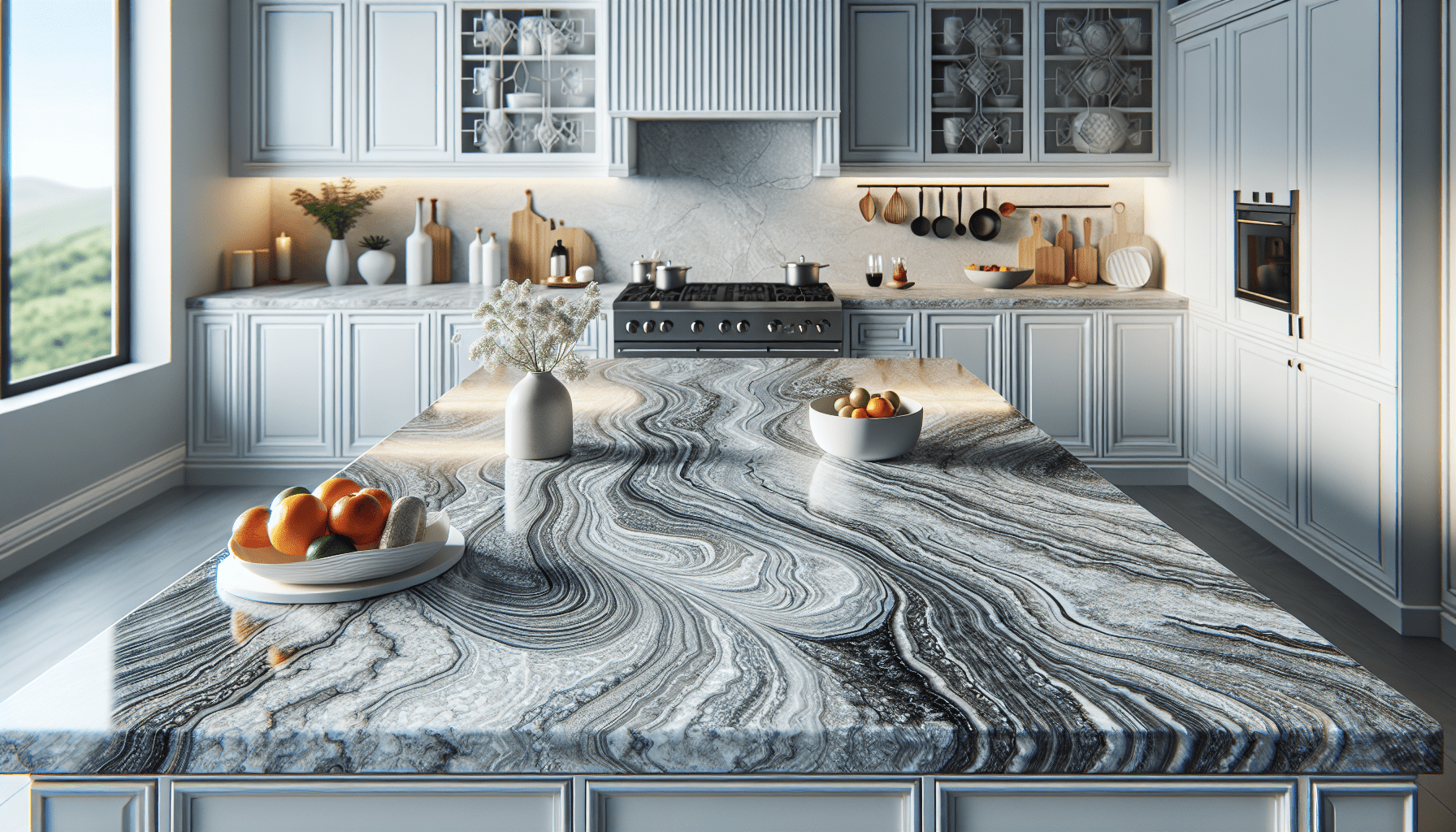 Enhance White Cabinets with Stunning Granite Countertop Options – Z ...