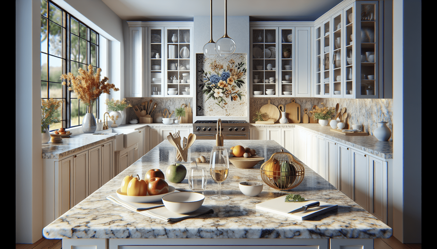 Giallo Ornamental Granite: Perfect Match for White Cabinets Elegance ...