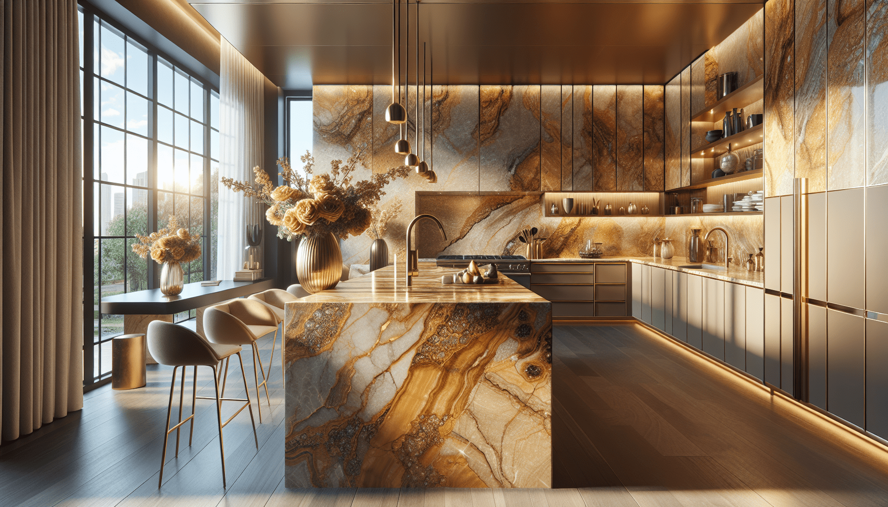 Gold Quartzite Countertops: Elevate Home Design with Luxurious Stone ...