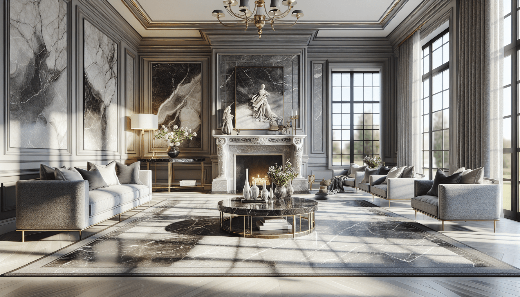 Grey Quartz Marble: Perfect Blend for Elegant Home Interiors – Zicana ...