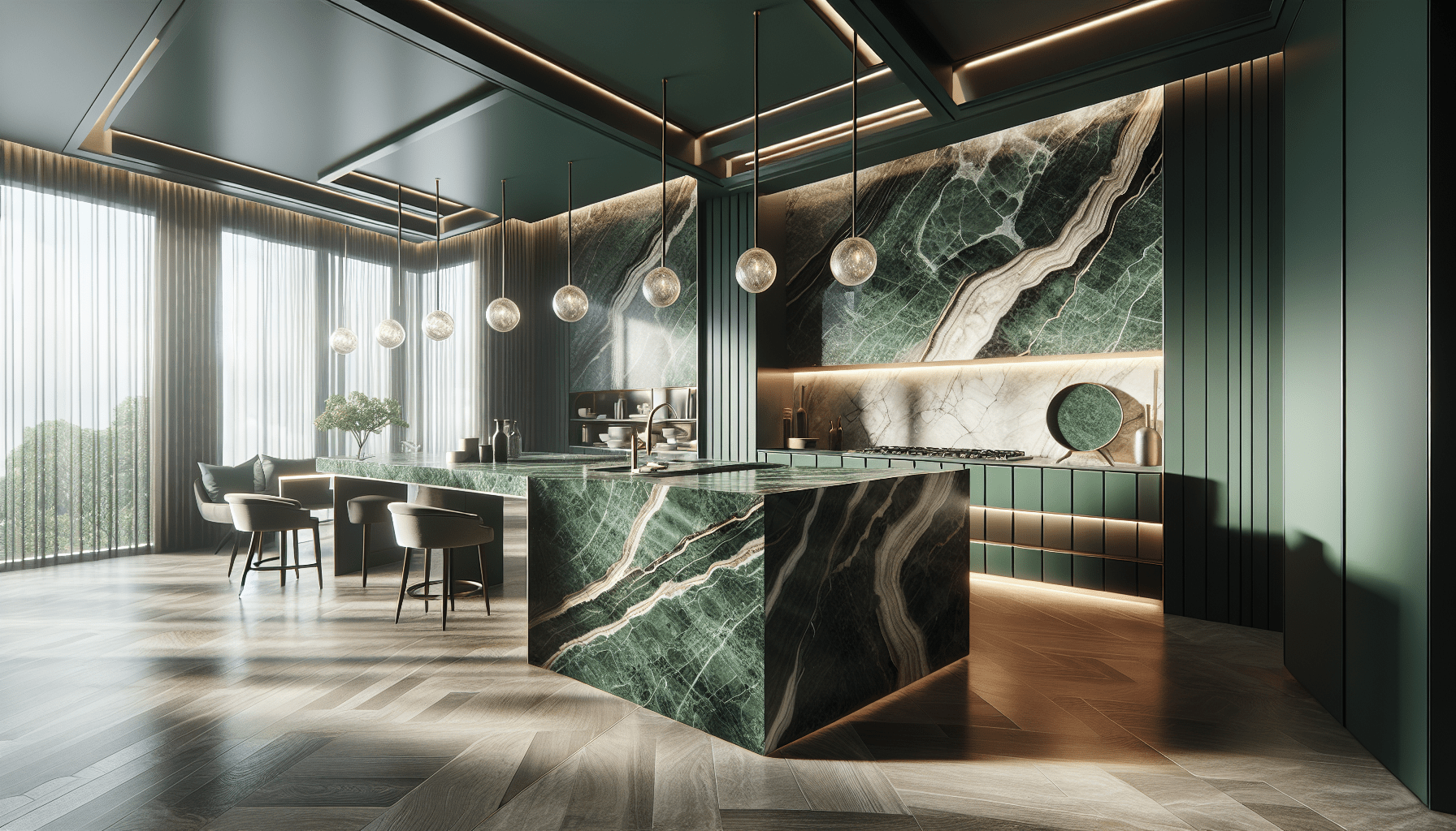 Luxury Green Quartzite Slabs: Elevate Interiors with Elegance – Zicana ...