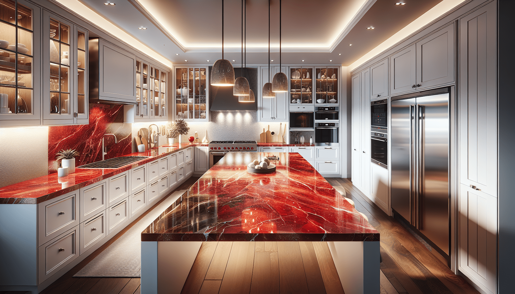 Red Quartz Countertops: Elevate Your Space with Vibrant Elegance ...