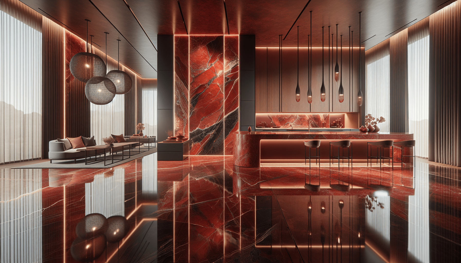 Red Quartz Slabs: Elevate Interiors with Timeless Elegance – Zicana ...