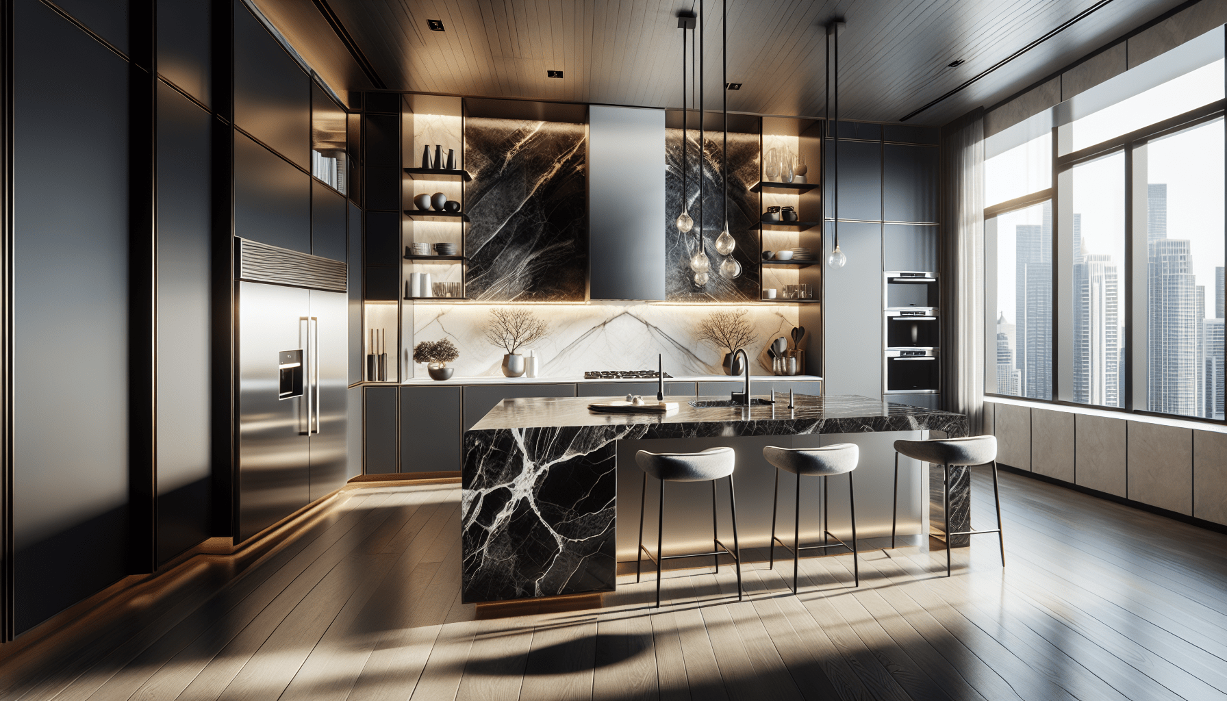 Stunning Kitchen Ideas with Black Marble Countertops – Zicana Boutique