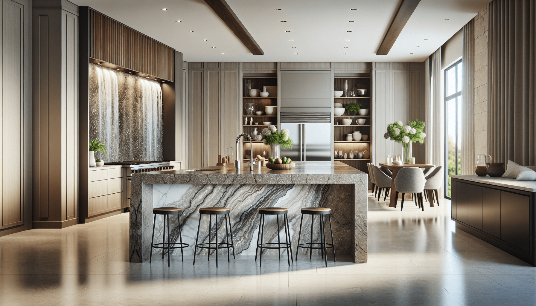 Transform Your Home with a Stunning Waterfall Granite Countertop ...