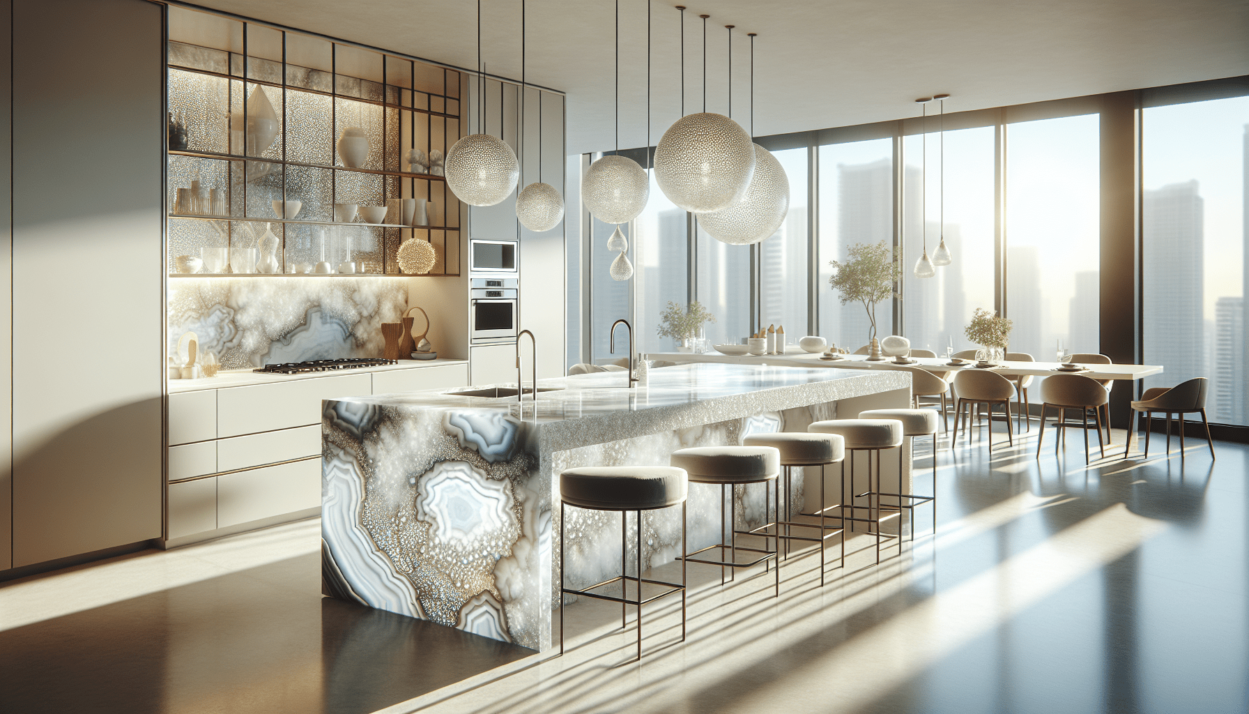 Transform Your Home with Elegant White Agate Countertops – Zicana Boutique