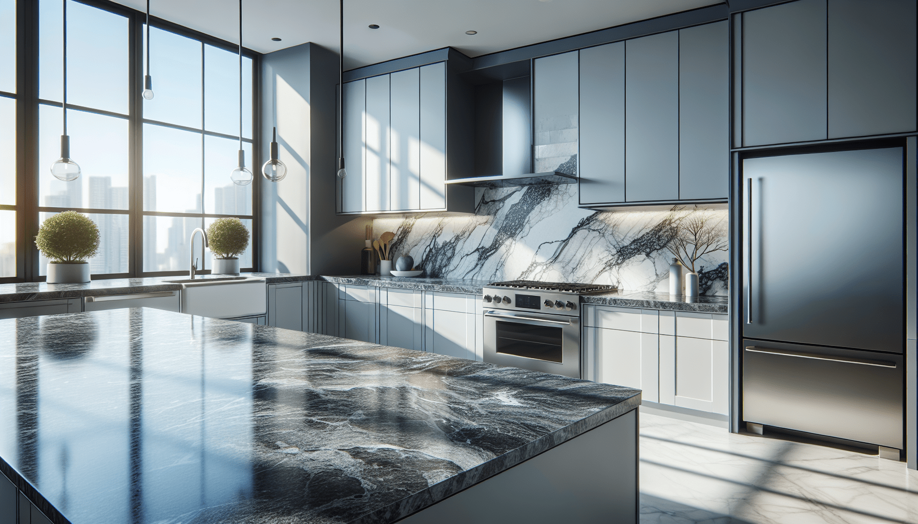Transform Your Space: Stunning Gray Blue Granite Countertops – Zicana ...