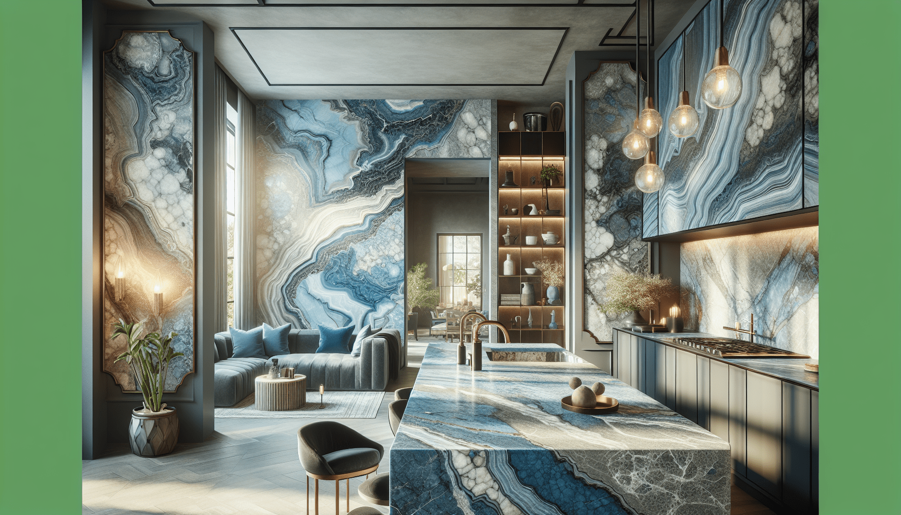 Transform Your Space with Exquisite Blue Quartzite Stone – Zicana Boutique