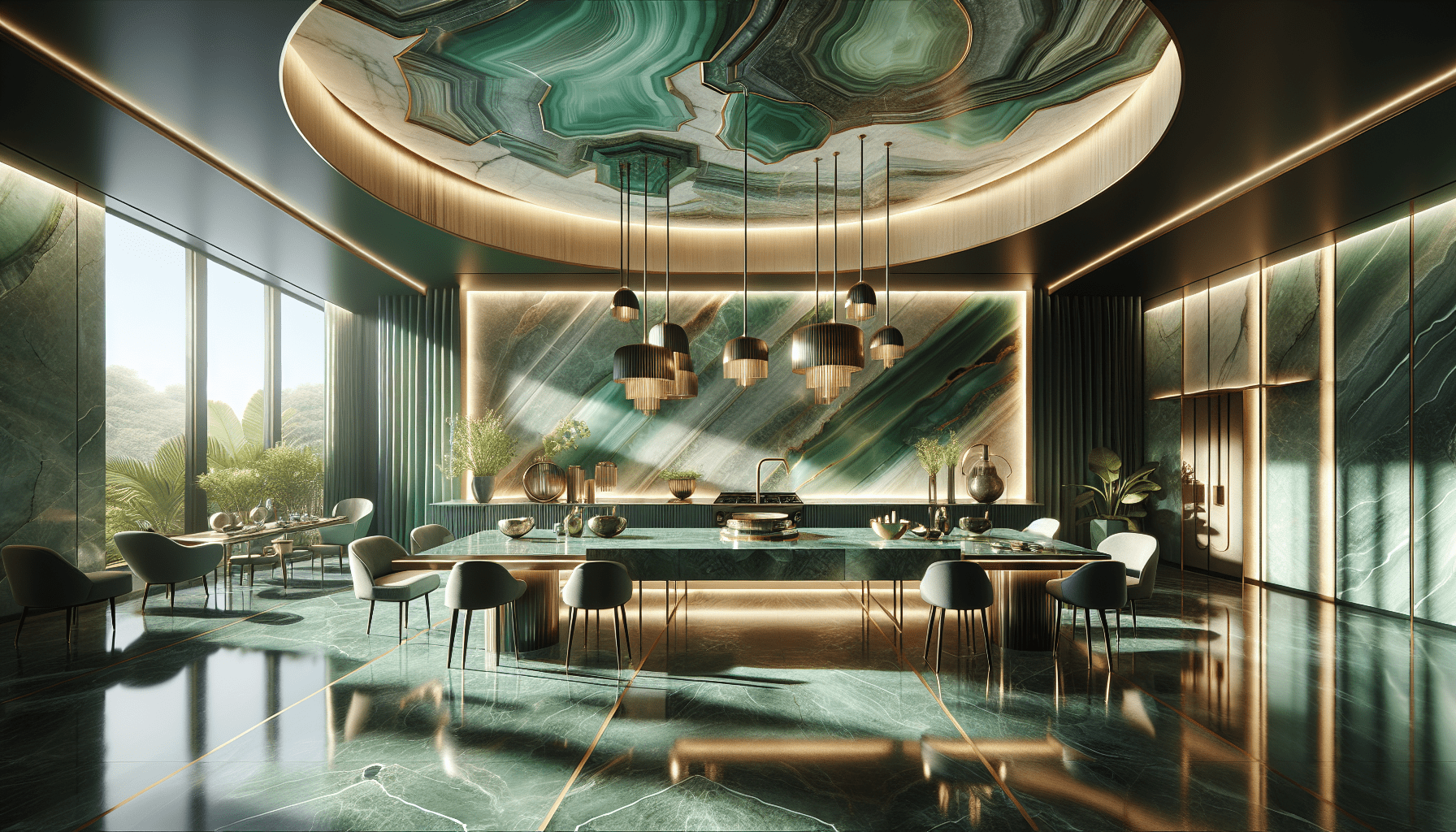 Transform Your Space with Luxurious Green Onyx Slabs – Zicana Boutique
