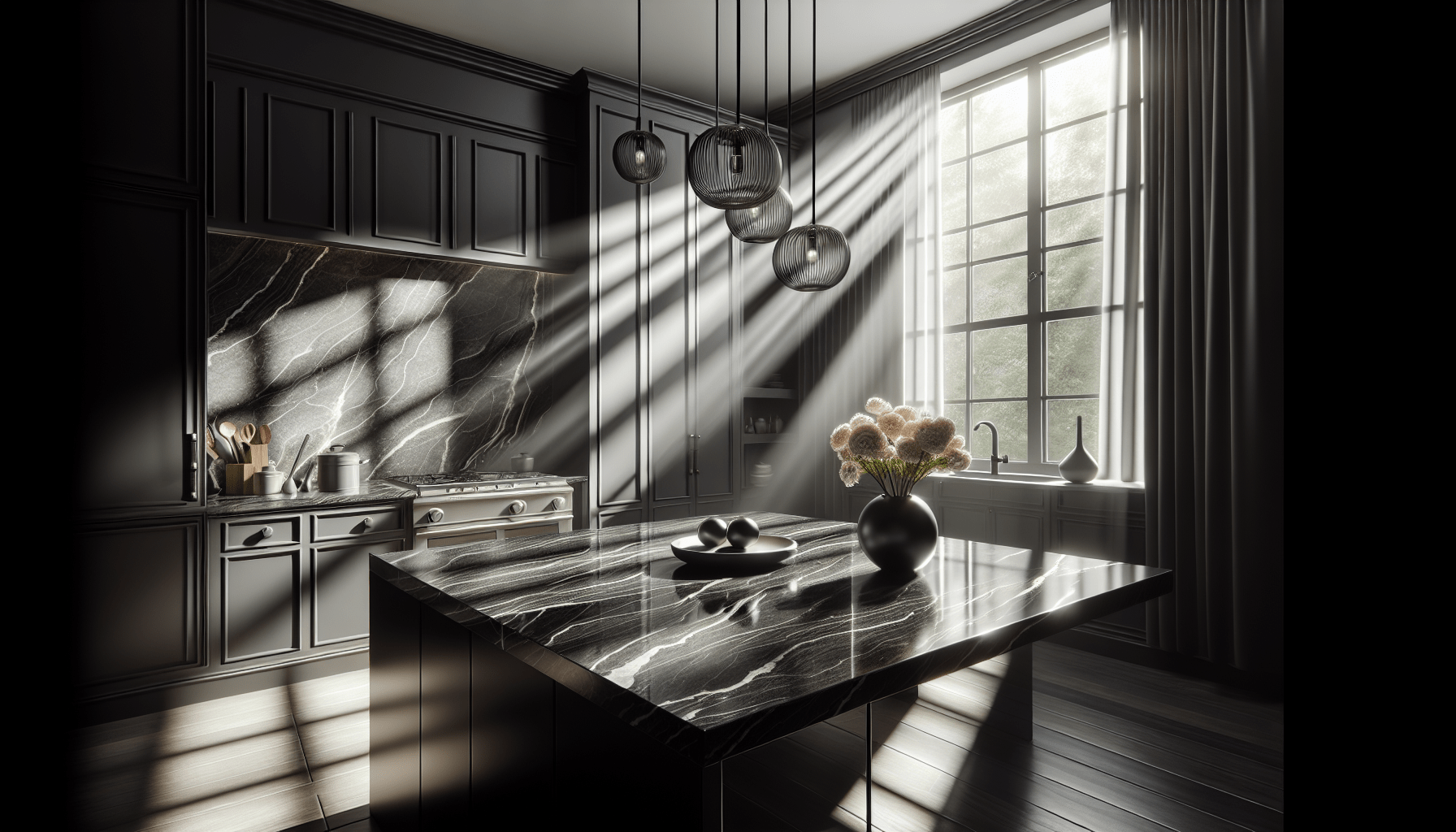Transform Your Space with Stunning Black Quartzite Countertops – Zicana ...